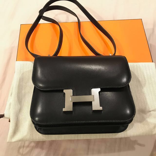 Hermes Constance Mini Noir - Black , Luxury, Bags & Wallets on Carousell