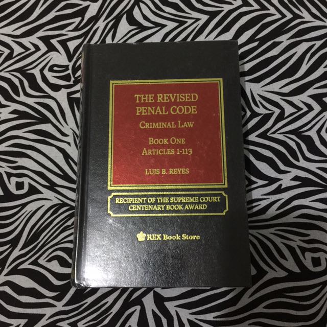 The Revised Penal Code Criminal Law By Luis B Reyes Hobbies And Toys