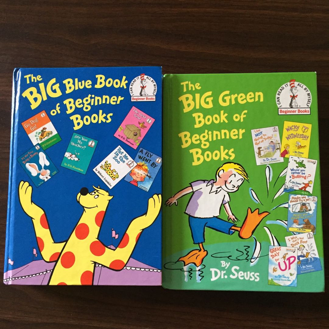 2 x Dr Seuss Big Books. The Big Green Book & The Big Blue Book, Books ...