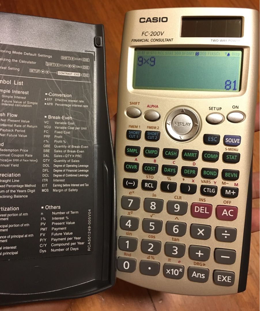 Casio FC-200V Financial Calculator, Computers & Tech, Office & Business ...