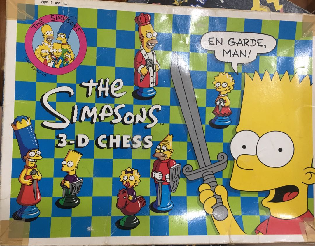 Collectible SIMPSONS Chess Set, Hobbies & Toys, Toys & Games on Carousell