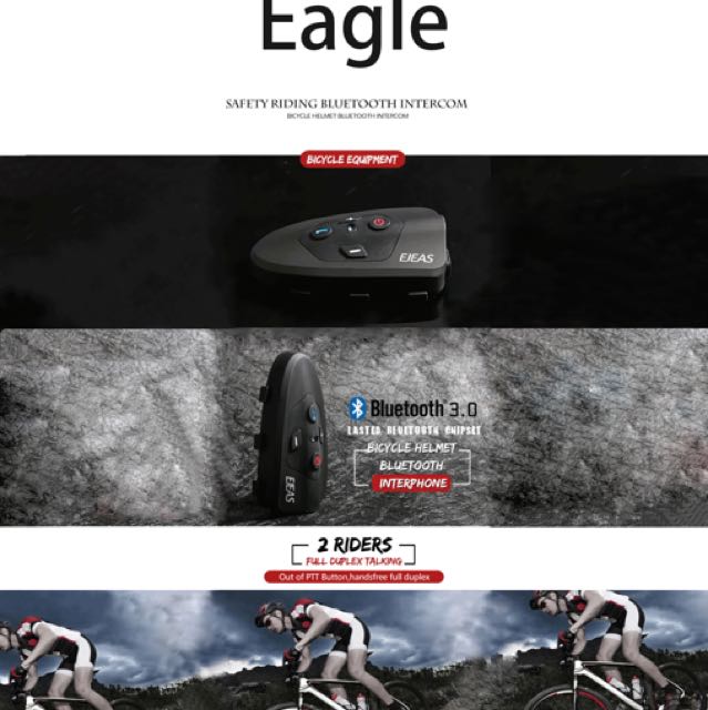 EJEAS Eagle Bicycle Helmet Bluetooth Intercom Headset, Sports Equipment ...