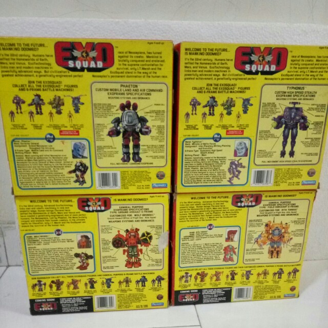 Playmates Exo Squad set of 4 box with stickers & instructions, Hobbies ...