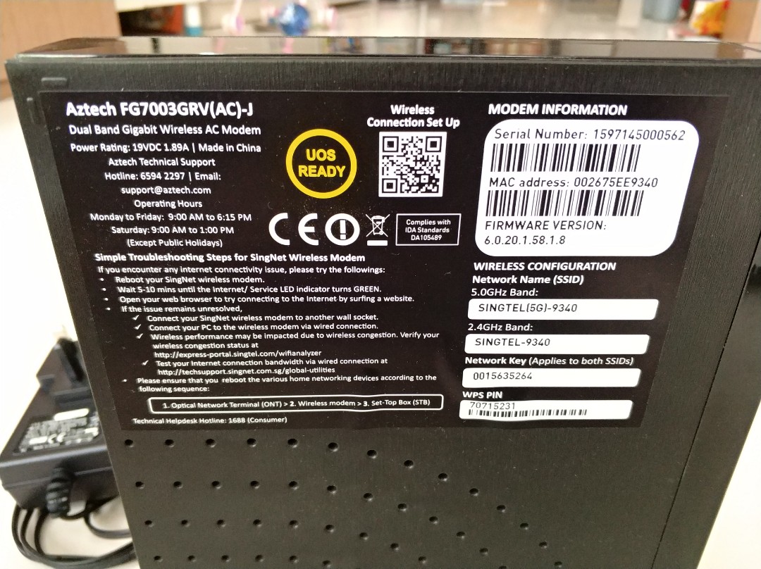 Aztech dual band gigabit wireless AC modem, Electronics, Computer Parts ...