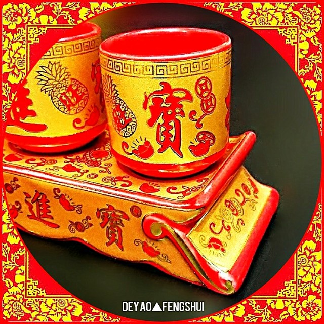 BN Auspicious Religious Deity Offering Holy Water Cups , Vintage ...