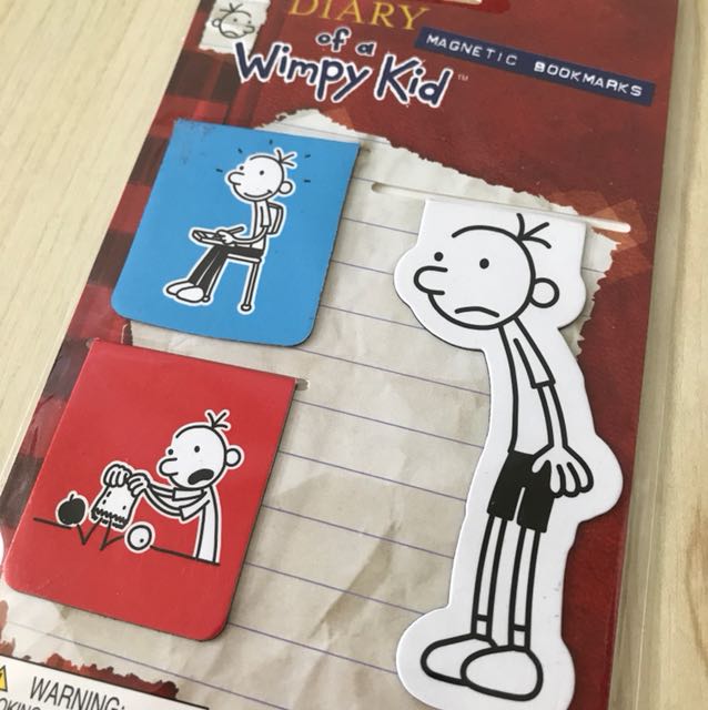 Diary of a Wimpy Kid Magnetic Bookmarks, Hobbies & Toys, Books ...