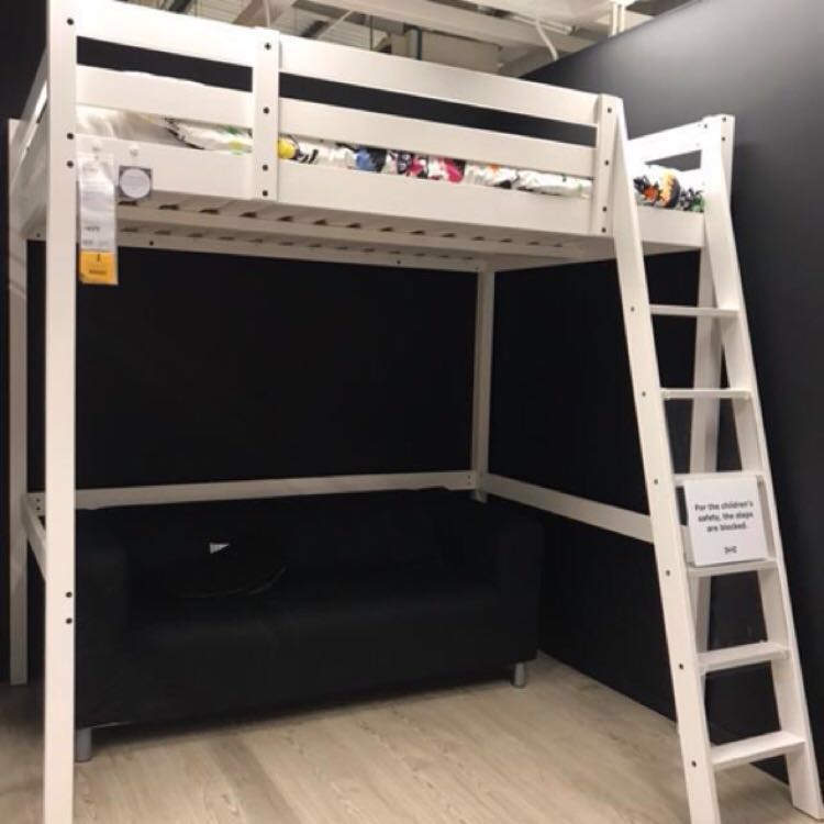 IKEA Stora aloft Bed Frame (Black), Furniture & Home Living, Furniture ...