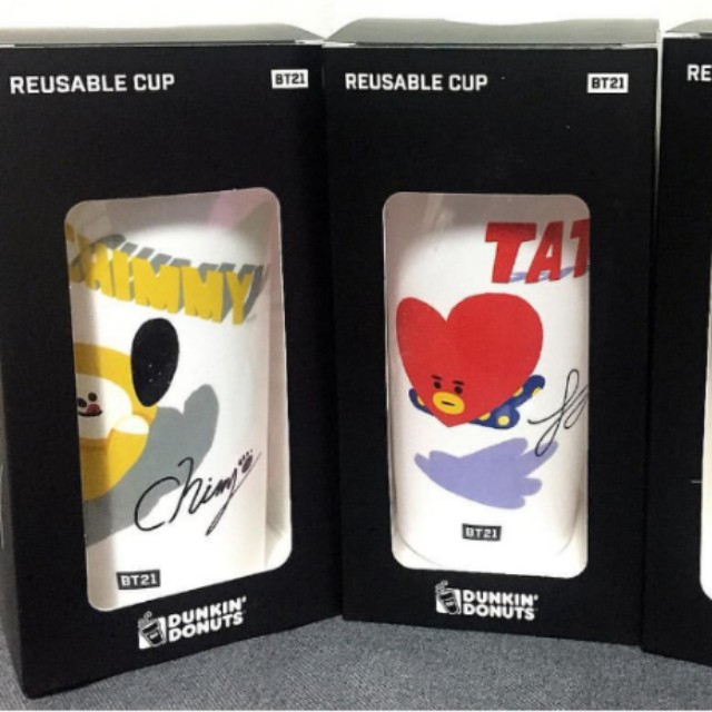 [SOLD] BT21 BTS Dunkin Donuts Reusable cup, Hobbies & Toys, Memorabilia & Collectibles, Fan ...