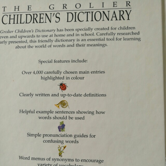 The Grolier Children Dictionary, Hobbies & Toys, Books & Magazines ...