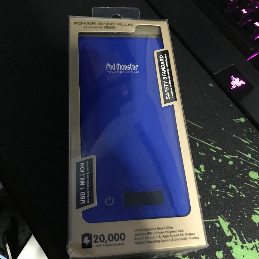 (BNIB) Red Monster "Power Bang Plus" 20,000mAh, Mobile Phones & Gadgets ...