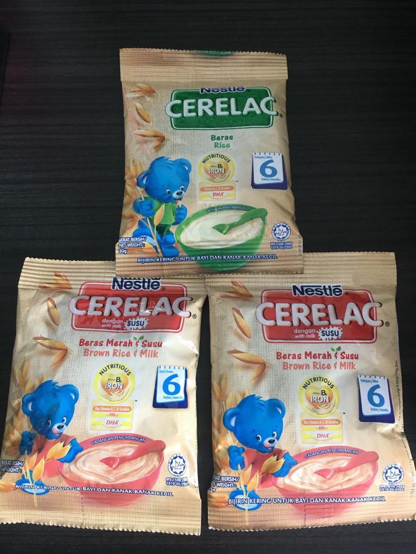 Nestle Cerelac x 3 sachets, Babies & Kids, Nursing & Feeding, Weaning ...