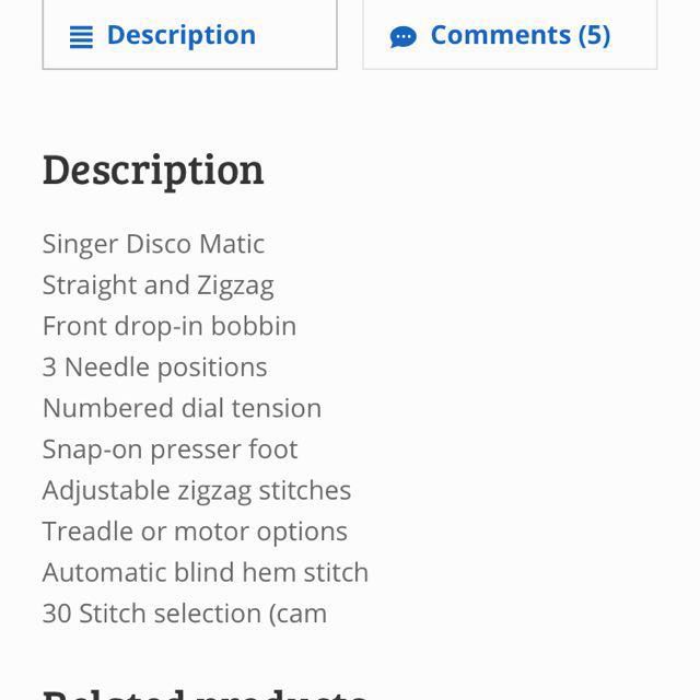 Singer Disc-o-matic sewing machine, Hobbies & Toys, Stationary & Craft ...