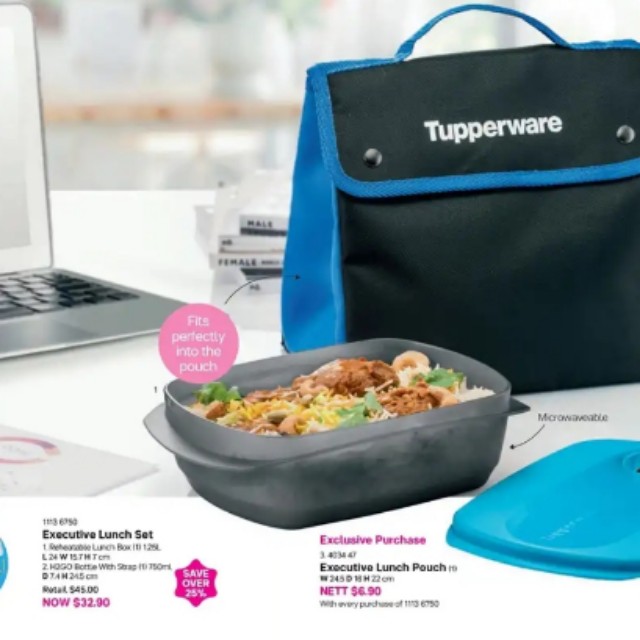 Tupperware executive lunch set, TV & Home Appliances, Kitchen ...
