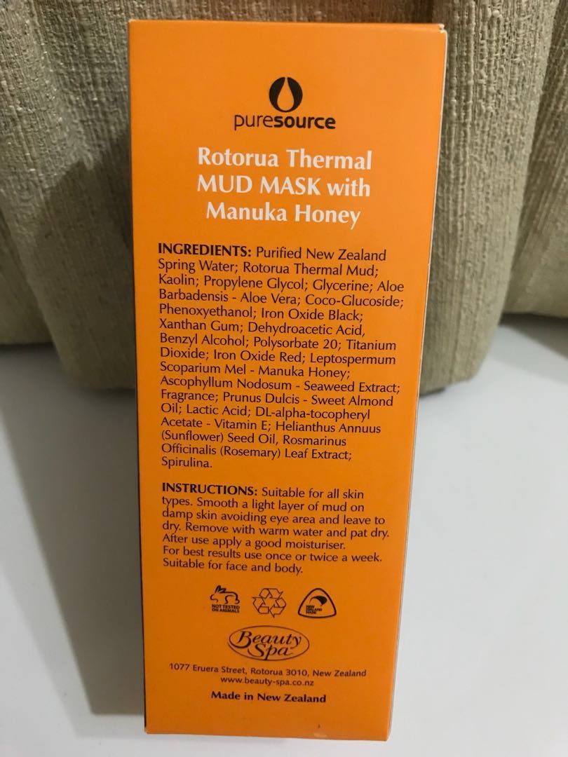New Zealand Puresource Rotorua Mud Mask with Manuka Honey, Health ...
