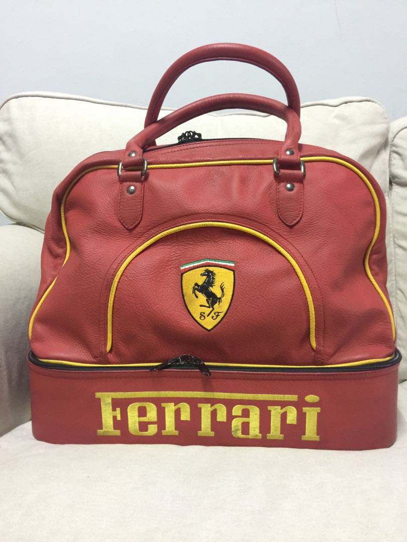 Ferrari Leather Bag, Men's Fashion, Bags, Belt bags, Clutches and ...