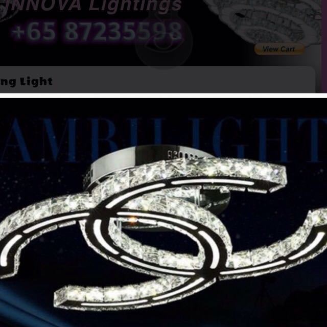 Led Chanel ceiling light, Furniture & Home Living, Home Decor, Other ...