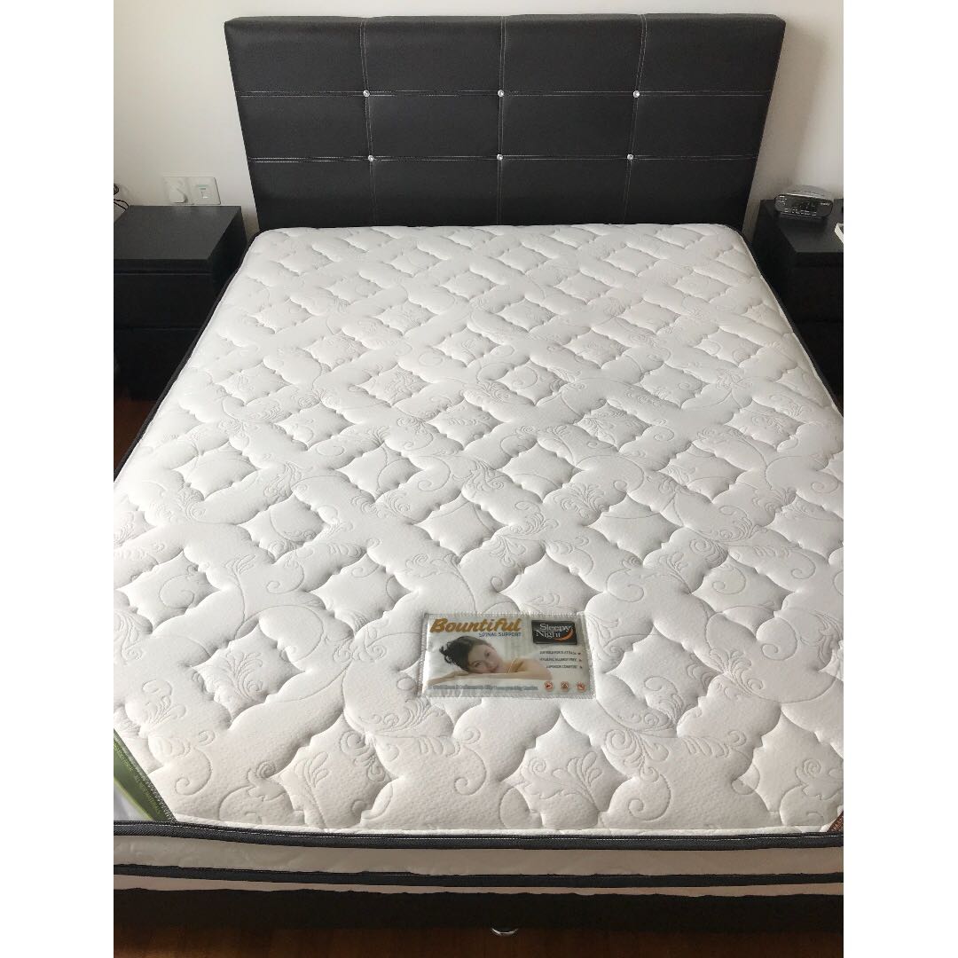 Orthopedic spring mattress and bed frame, Furniture & Home Living ...
