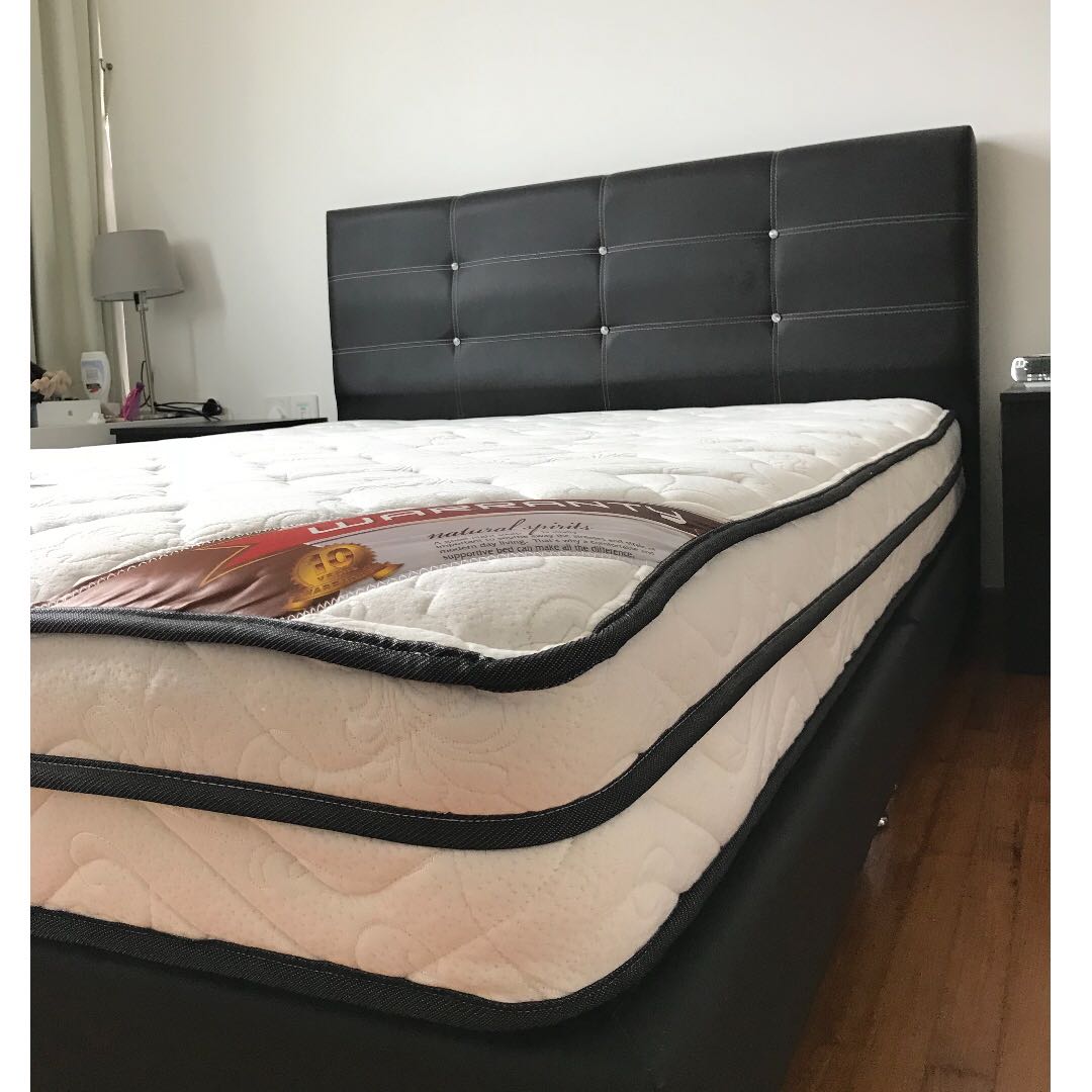 Orthopedic spring mattress and bed frame, Furniture & Home Living ...