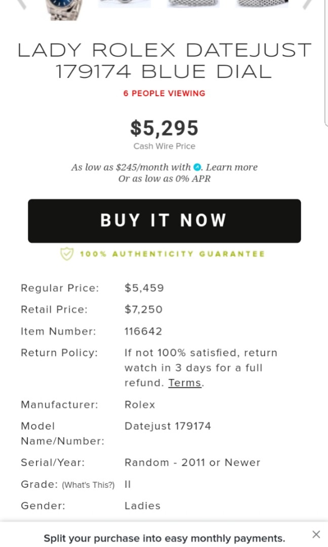 ROLEX DATEJUST26 for Ladies 179174 With original receipt & cert, Luxury ...