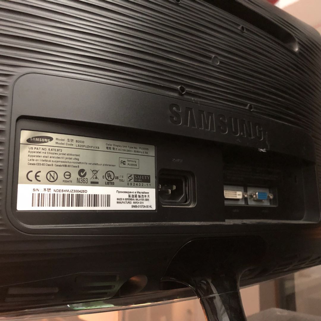 Samsung Syncmaster 20” monitors, Computers & Tech, Parts & Accessories ...