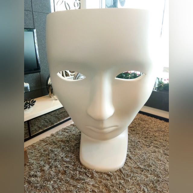 White Mask Lounge Chair, Furniture & Home Living, Furniture, Chairs on ...