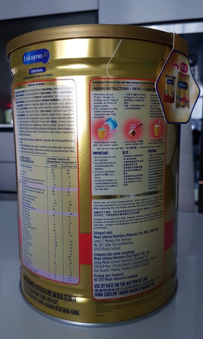 Enfa Grow Stage 5 Milk Powder, Babies & Kids, Nursing & Feeding ...