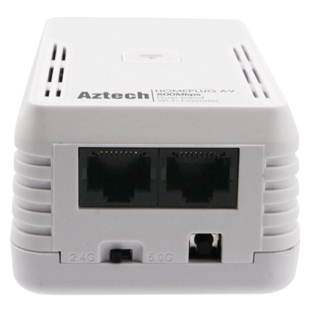 HL117EW Aztech HomePlug AV 500Mbps Ethernet Adapter with 300Mbps ...