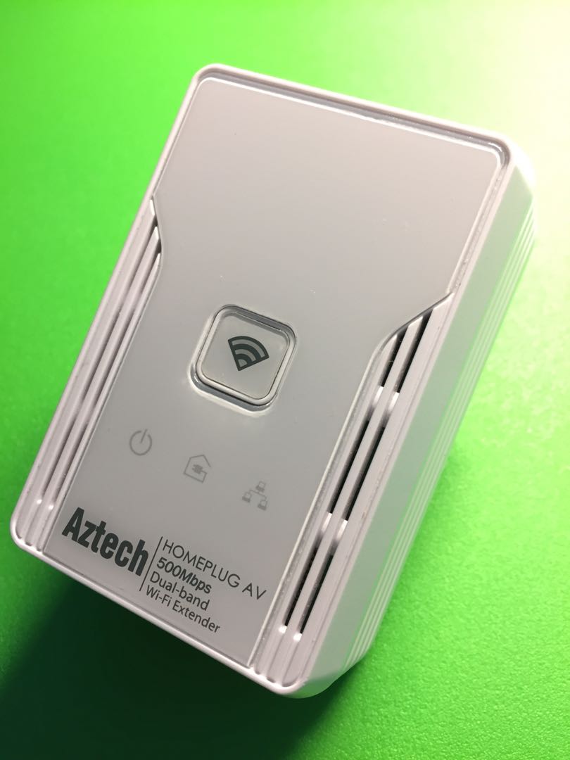 HL117EW Aztech HomePlug AV 500Mbps Ethernet Adapter with 300Mbps ...