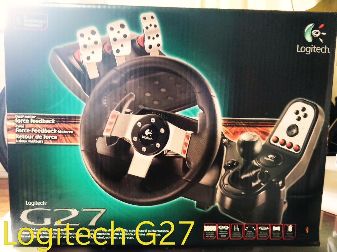 Logitech G27 steering wheel set, Toys & Games, Video Gaming, Consoles ...