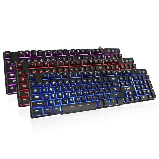 Rii RK100 3 Colors LED Backlit Mechanical Feeling USB Wired Multimedia ...