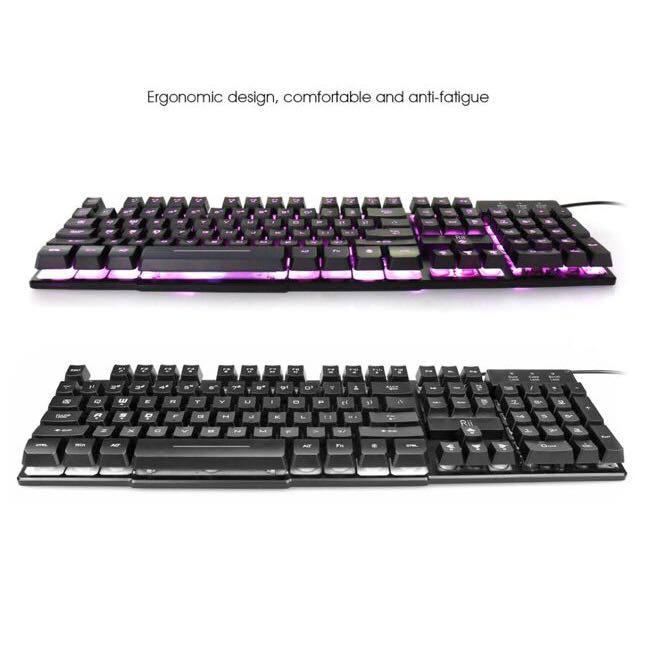 Rii RK100 3 Colors LED Backlit Mechanical Feeling USB Wired Multimedia ...