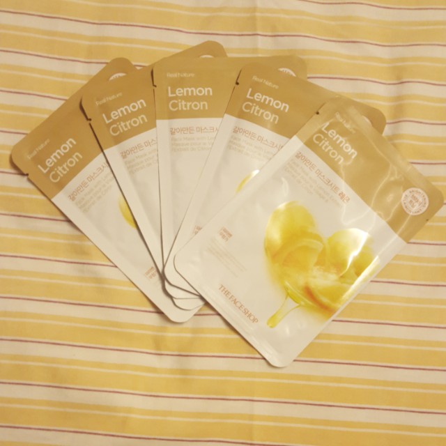 The Face Shop Lemon Citron Facial Mask, Beauty & Personal Care, Bath ...