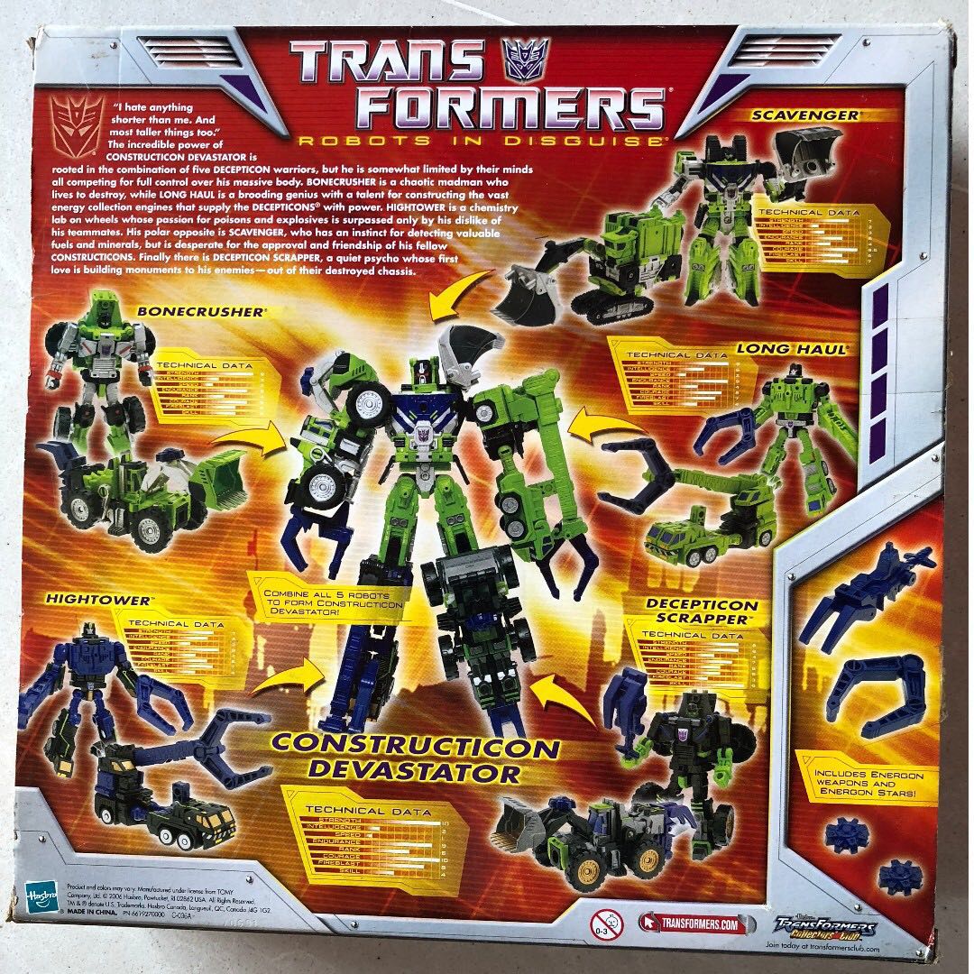Transformers Classics Constructicons Devastator, Hobbies & Toys, Toys ...