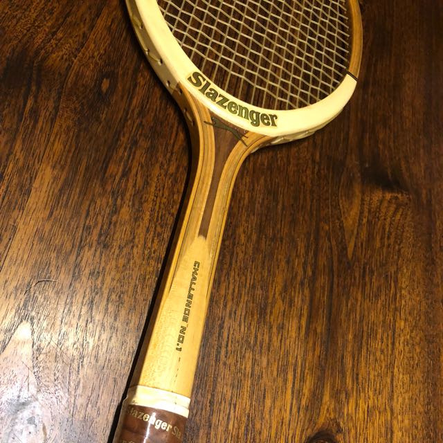 Vintage SLAZENGER CHALLENGE NO.1 Wooden Antique Tennis Racket Racquet ...