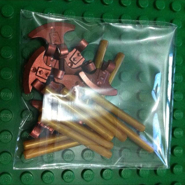 LEGO Weapon-Copper Axe Head With Pearl Gold 4L Bar, Toys & Games ...