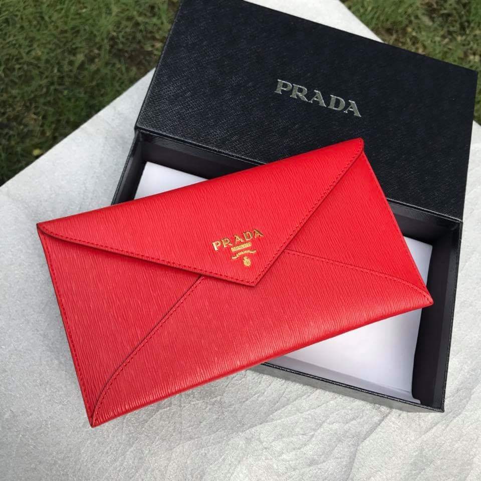 Prada Envelope Wallet, Luxury, Bags & Wallets on Carousell