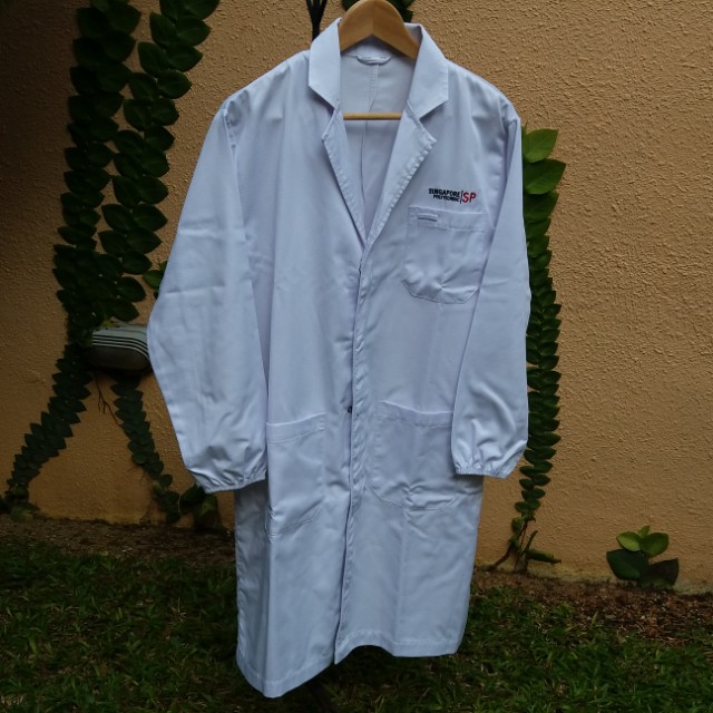 Singapore Poly (SP) Lab Coat, Men's Fashion, Tops & Sets, Formal Shirts ...