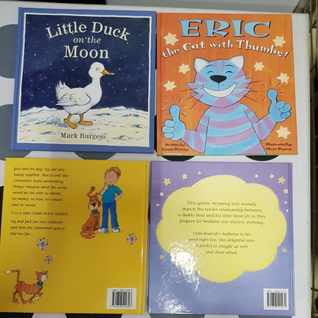 1) Hushabye,Bearcub 2) Little Duck on the Moon 3) Eric the Cat with ...