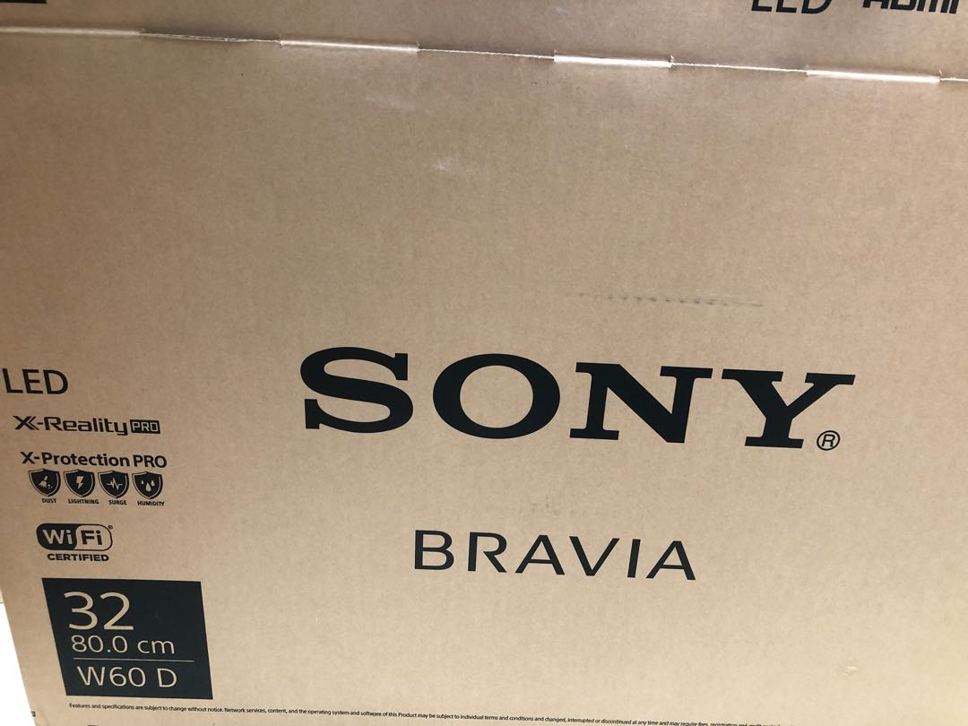 32” Sony Smart Led Tv W60D, Home Appliances, TVs & Entertainment ...