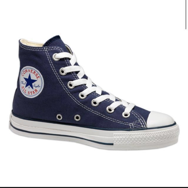 Authentic Converse High Cut Navy Blue, Women's Fashion, Footwear ...