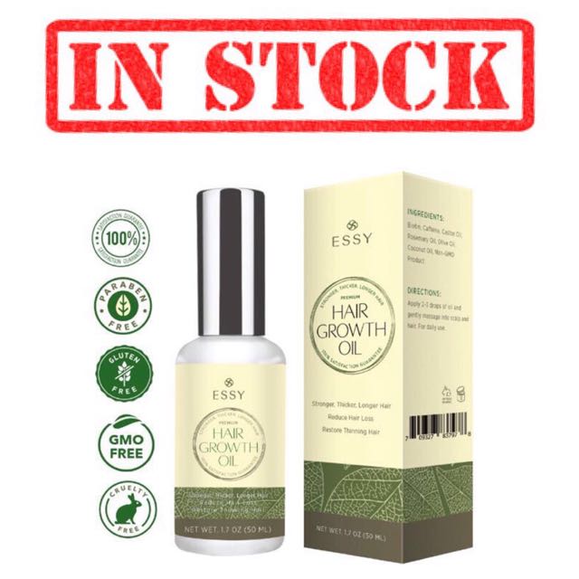IN STOCK Essy Natural Growth Hair Oil with Caffeine - Hair Growth Oil ...
