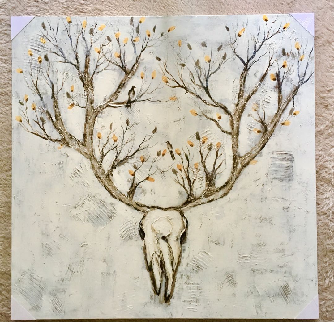 Oil Painting on Canvas Prosperity Tree, Furniture & Home Living, Home ...