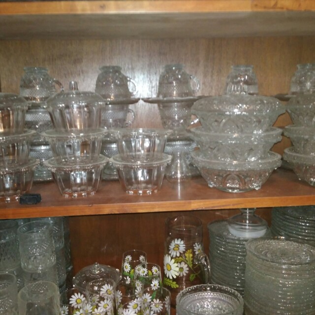 Set2 cawan seramik /kaca antik, Furniture & Home Living, Home Decor ...