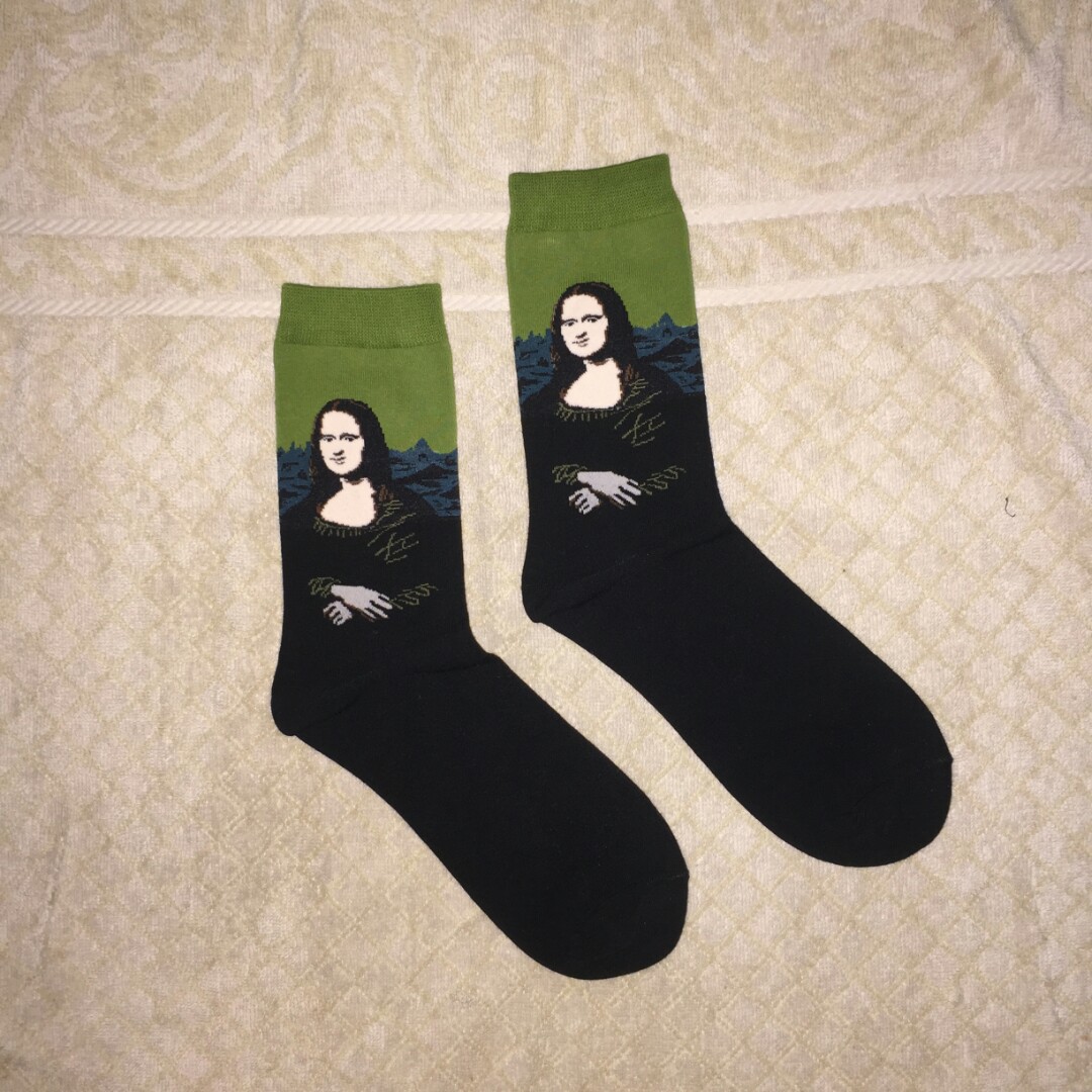 Iconic Art Socks - Mona Lisa by Leonardo da Vinci Classical Art, Women ...