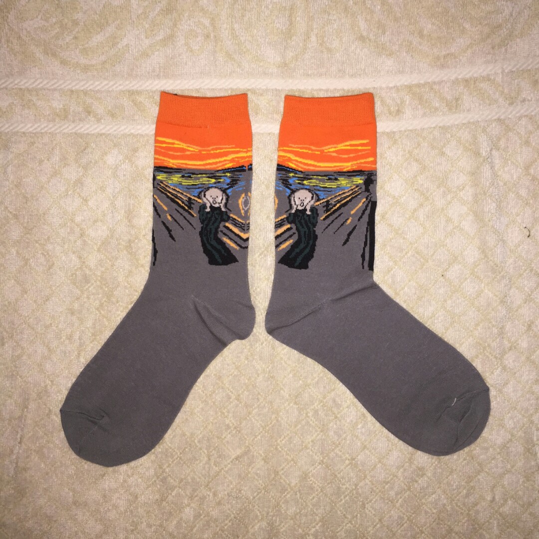 Iconic Art Socks - The Scream by Edvard Munch Classical Art, Women's ...