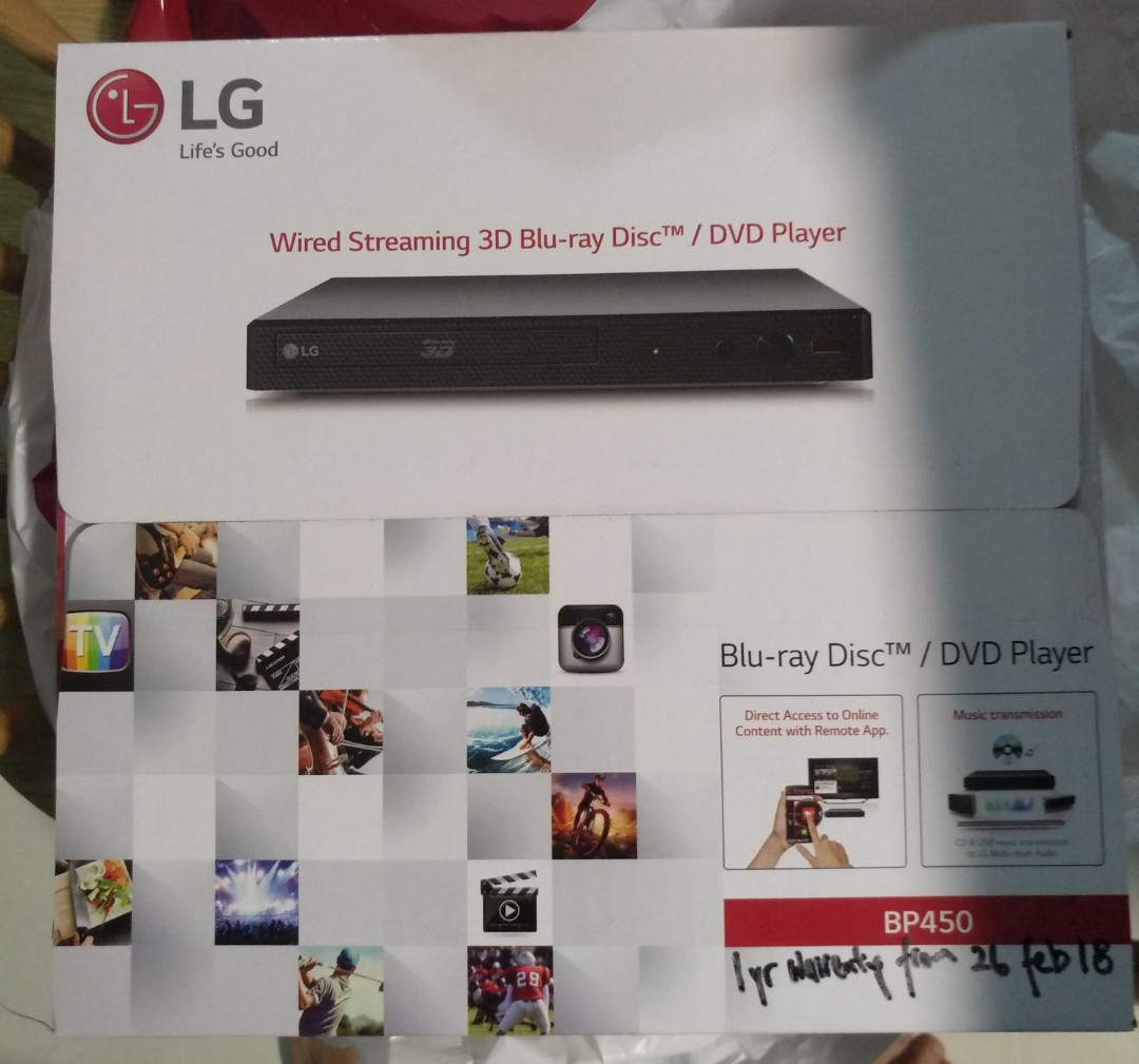 LG bluray player BP450, TV & Home Appliances, TV & Entertainment ...