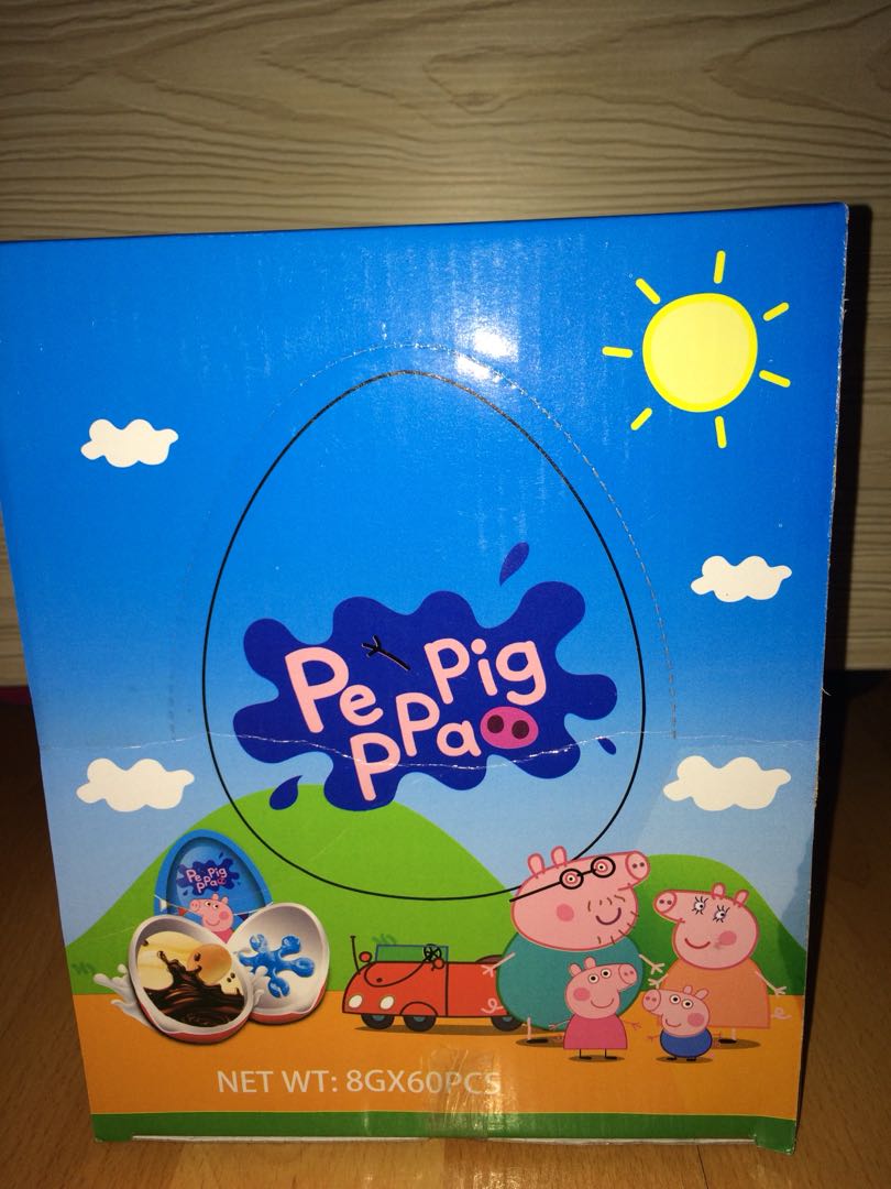 Peppa Pig Chocolate egg, Food & Drinks, Homemade Bakes on Carousell