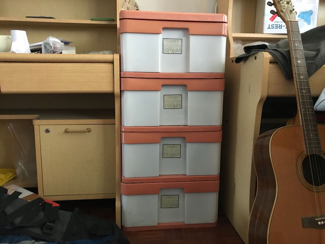 Toyogo Plastic Drawers (4 Drawers), Furniture & Home Living, Home ...