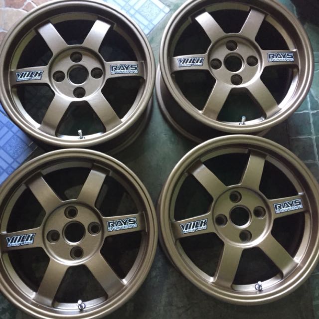 Volk Rays te37 copy 15s mags, Car Parts & Accessories on Carousell