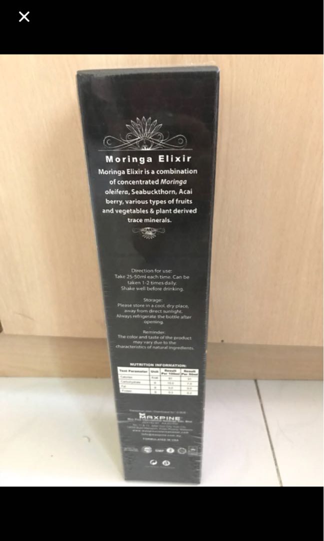 Moringa Elixir, Health & Nutrition, Health Supplements, Health Food ...